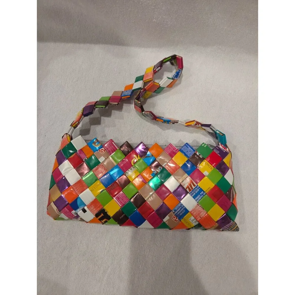 other | Bags | Gum Candy Wrapper Upcycled Shoulder Purse Y2k Multi ...